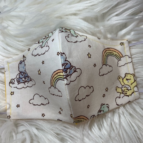 Hand Crafted | Accessories | Care Bears Face Mask Reversible Reusable ...